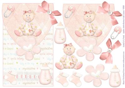 Baby Girl Envelope Card Front - CUP289441_1026 | Craftsuprint