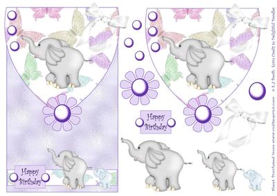 Elephants and Butterflies Envelope Card Front - CUP291022_1026 ...