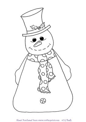 Snowman Digital Stamp - CUP300409_1026 | Craftsuprint