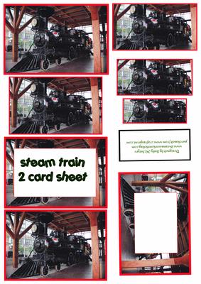 Steam Train 2 Card Sheet1 - CUP10223_49 | Craftsuprint