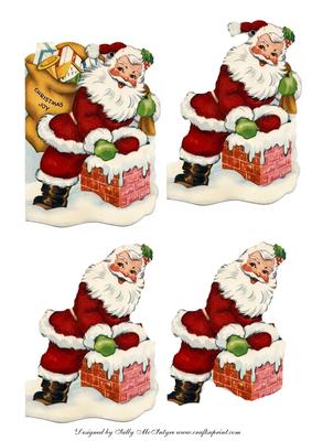 Santa Down the Chimney - CUP104008_49 | Craftsuprint