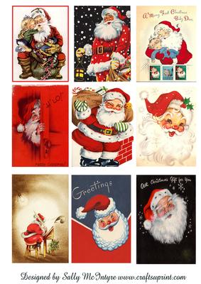 Santa Collage Sheet - CUP115402_49 | Craftsuprint