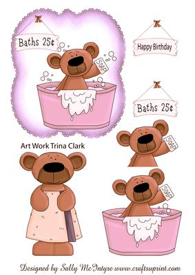Bath Time Girl - CUP121768_49 | Craftsuprint