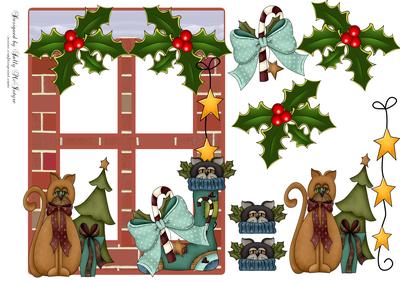 Its a Cats Christmas Window - CUP135655_49 | Craftsuprint