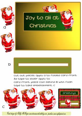 Santa Slider Card with Optional 3D and Instructions - CUP15593_49 ...