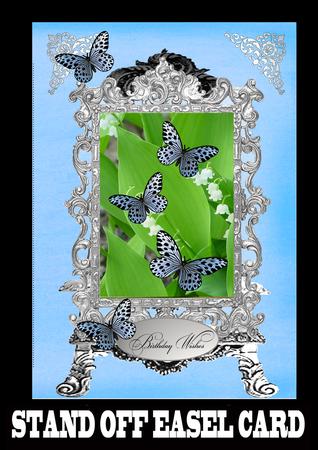 Butterfly Stand Off Easel Card - CUP165973_49 | Craftsuprint