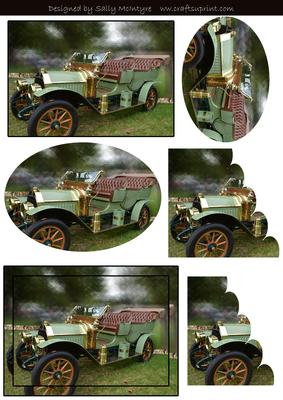 Vintage Car 2 Card Sheet - CUP176320_49 | Craftsuprint