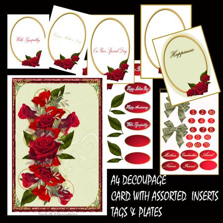 Red Roses A4 Kit Includes Multiple Inserts,sentiments& Nos - CUP182957 ...