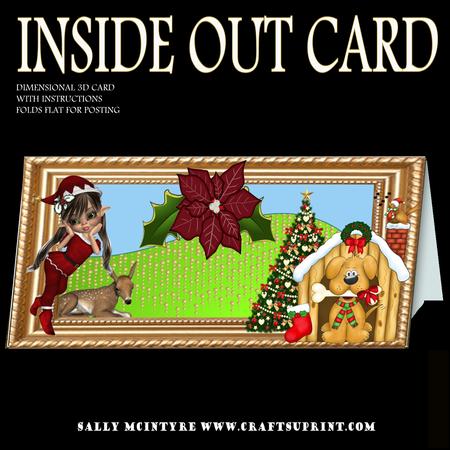 Inside Out Card Christmas Time is Near - CUP218639_49 | Craftsuprint