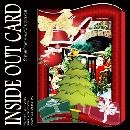 Inside Out Card the Christmas Train - CUP236525_49 | Craftsuprint