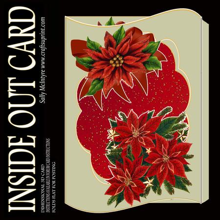 Inside Out Card Poinsettias - CUP239399_49 | Craftsuprint