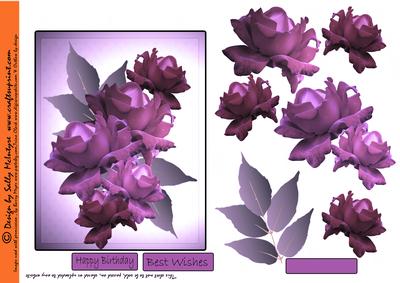 Purple Hues Rose Step by Step - CUP276659_49 | Craftsuprint