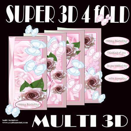 Super 3D 4 Face Card with Multi 3D - CUP283484_49 | Craftsuprint
