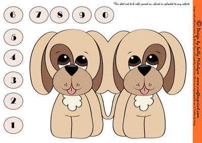 Dog Shaped Card with Numbers 0-9 - CUP284364_49 | Craftsuprint