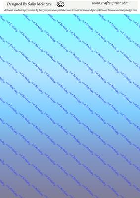 21st Birthday Backing Paper Blue - CUP292289_49 | Craftsuprint