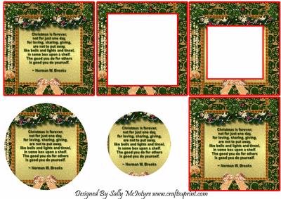 Christmas is Forever Poem 2 Card Sheet - CUP34096_49 | Craftsuprint