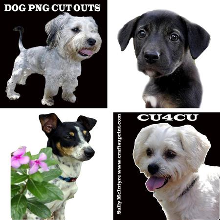 4 Dog Cut Outs Designer Resource,cu4cuok - CUP385753_49 | Craftsuprint