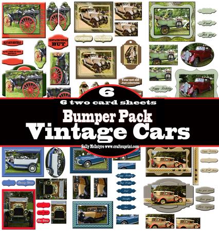 Vintage Car Bumper Kit 6 Two Card Sheets - CUP471775_49 | Craftsuprint