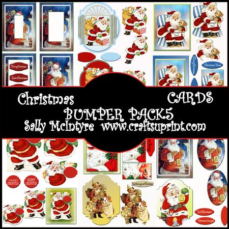 Bumper Kit 5 Christmas Santa Themed 11 Cards - CUP476017_49 | Craftsuprint