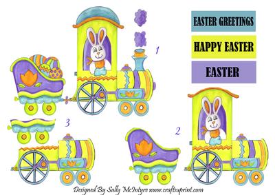 Easter Bunny Train - CUP52770_49 | Craftsuprint