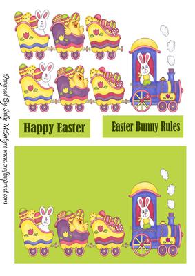 Easter Train 3D - CUP52771_49 | Craftsuprint