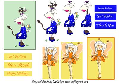 Cute Cartoon Cards for Girls - CUP57061_49 | Craftsuprint