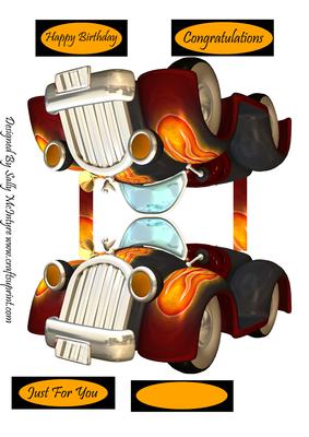 A Car Shaped Card for the Boys or Girls - CUP57729_49 | Craftsuprint