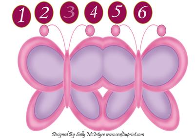 Blakes Butterfly Numbers 123456 - CUP73520_49 | Craftsuprint