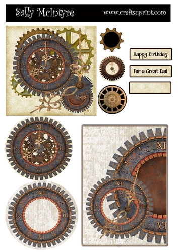Cogs , male card with greeting - CUP781284_49 | Craftsuprint
