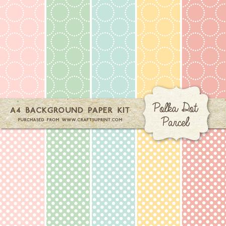 Polka Dot Parcel - Pastel Colours - 10 A4 Background Sheets - CUP662737 ...