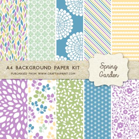 Spring Garden - 10 A4 Background Sheets - CUP662931_2345 | Craftsuprint