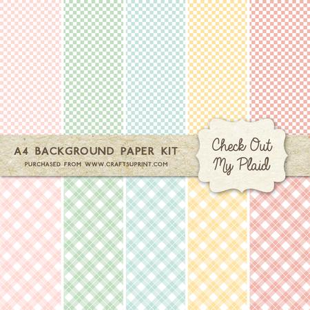 Check Out My Plaid - Pastel Colours 10 A4 Background Sheets - CUP663510 ...