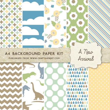 A New Arrival - 10 A4 Background Sheets - CUP665882_2345 | Craftsuprint