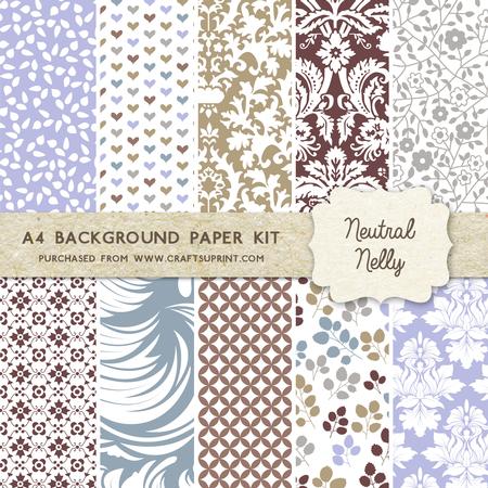 Neutral Nelly - 10 A4 Background Sheets - CUP666418_2345 | Craftsuprint