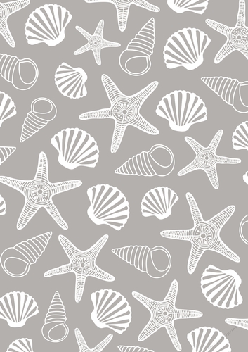 Seashells in Ash - A4 Background Sheet - CUP793021_2345 | Craftsuprint