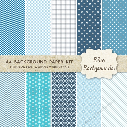 Blue Background Kit - 10 A4 Background Sheets - CUP807925_2345 ...