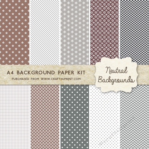 Neutral Background Kit - 10 A4 Background Sheets - CUP807927_2345 ...