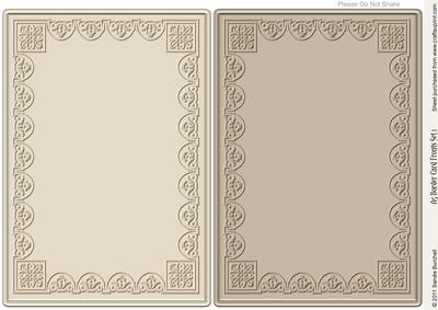 2 x A5 Border Card Fronts Set 1 - CUP236841_425 | Craftsuprint