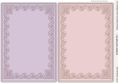 2 x A5 Border Card Fronts Set 2 - CUP236842_425 | Craftsuprint