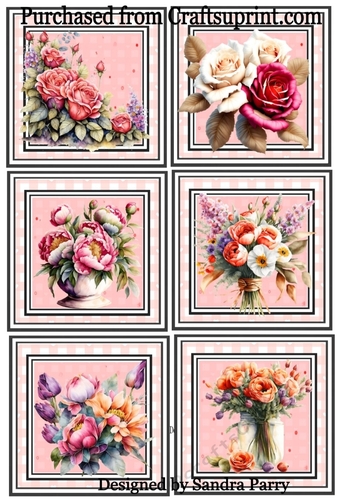6 Flower Toppers - CUP1296810_122787 | Craftsuprint