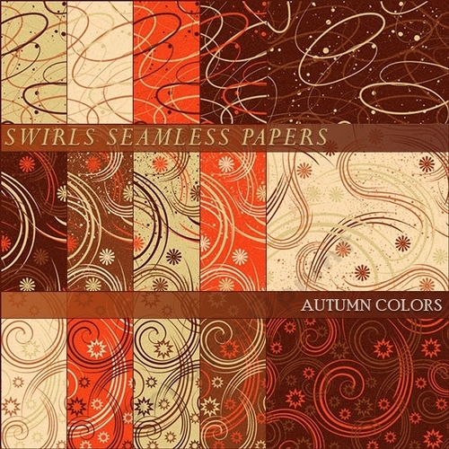 Swirls Papers - Autumn Colors - CUP1114381_2048 | Craftsuprint
