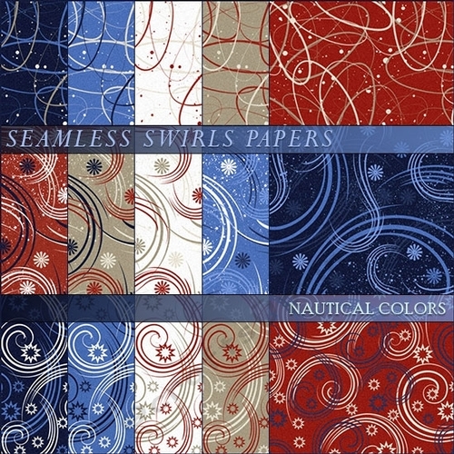 Swirls Papers - Nautical Colors - CUP1114596_2048 | Craftsuprint