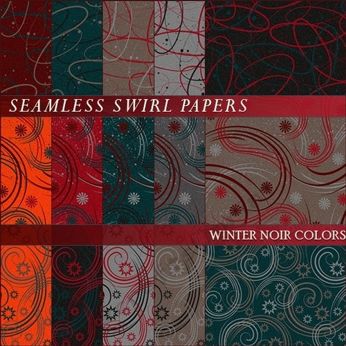 Swirls Papers - Winter Noir Colors - CUP1115036_2048 | Craftsuprint