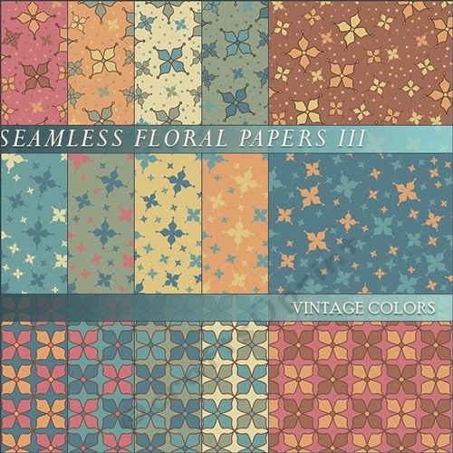Floral Papers III - Vintage Colors - CUP1126860_2048 | Craftsuprint