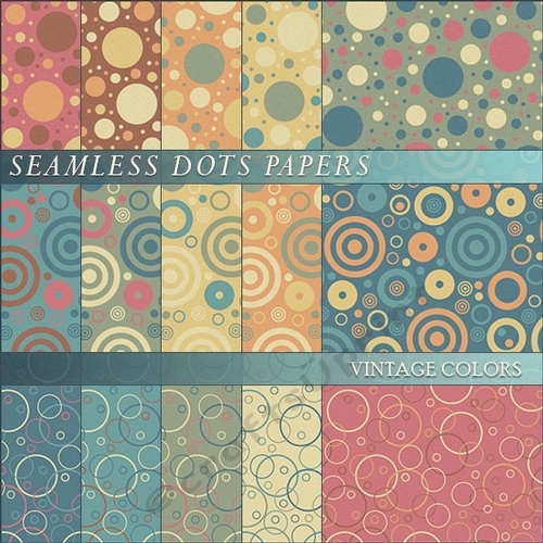 Seamless Dots Papers - Vintage Colors - CUP1129142_2048 | Craftsuprint