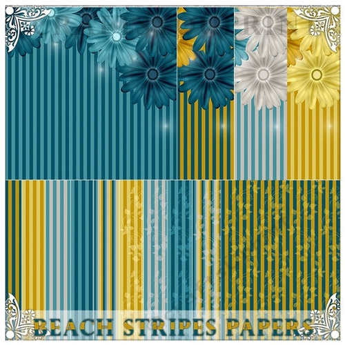Beach Stripes Papers - CUP942552_2048 | Craftsuprint