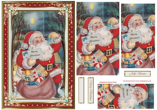 Christmas Jolly Santa Pyramid Topper - CUP1001608_719 | Craftsuprint