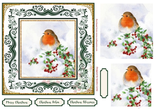 Christmas Robin Topper - CUP1002520_719 | Craftsuprint