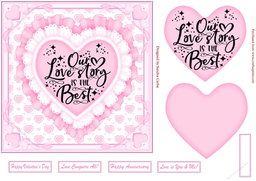 Love Is Romance Decoupage Topper - CUP1021787_719 | Craftsuprint