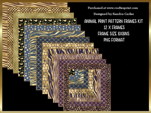 Animal Print Pattern Frames x 12 Kit - CUP1036495_719 | Craftsuprint